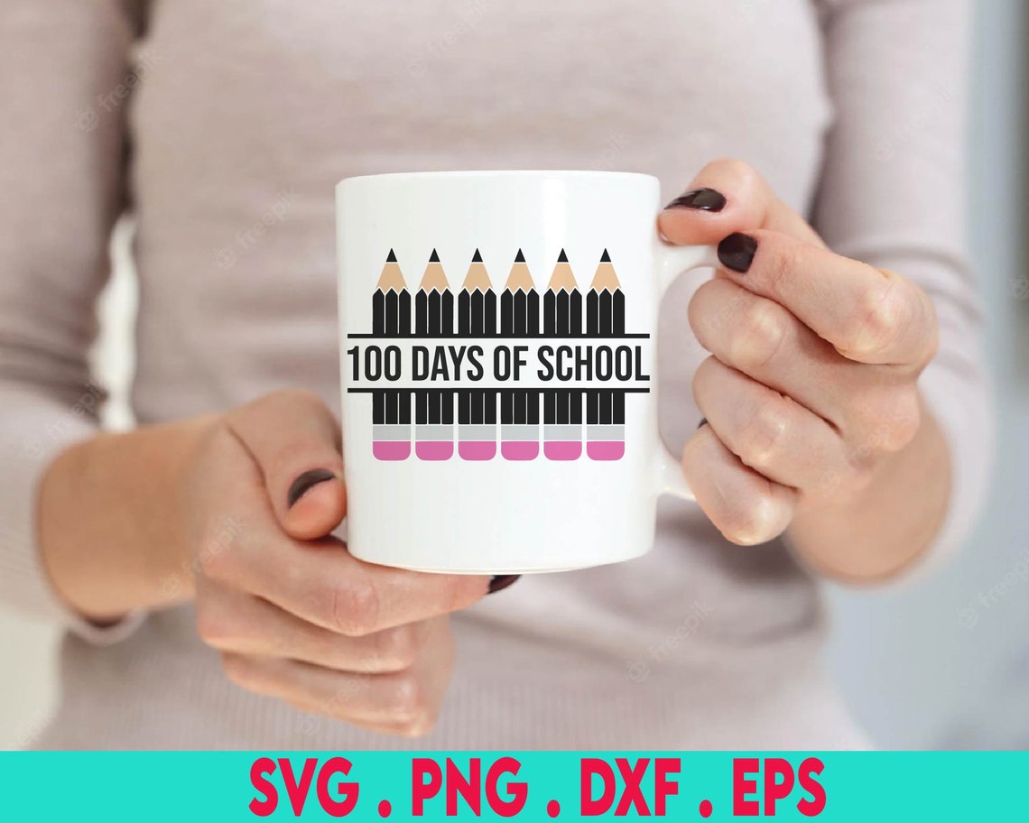 100 Days of School Svg, Funny Svg, Teacher 100th Day Shirt, Crayons ...