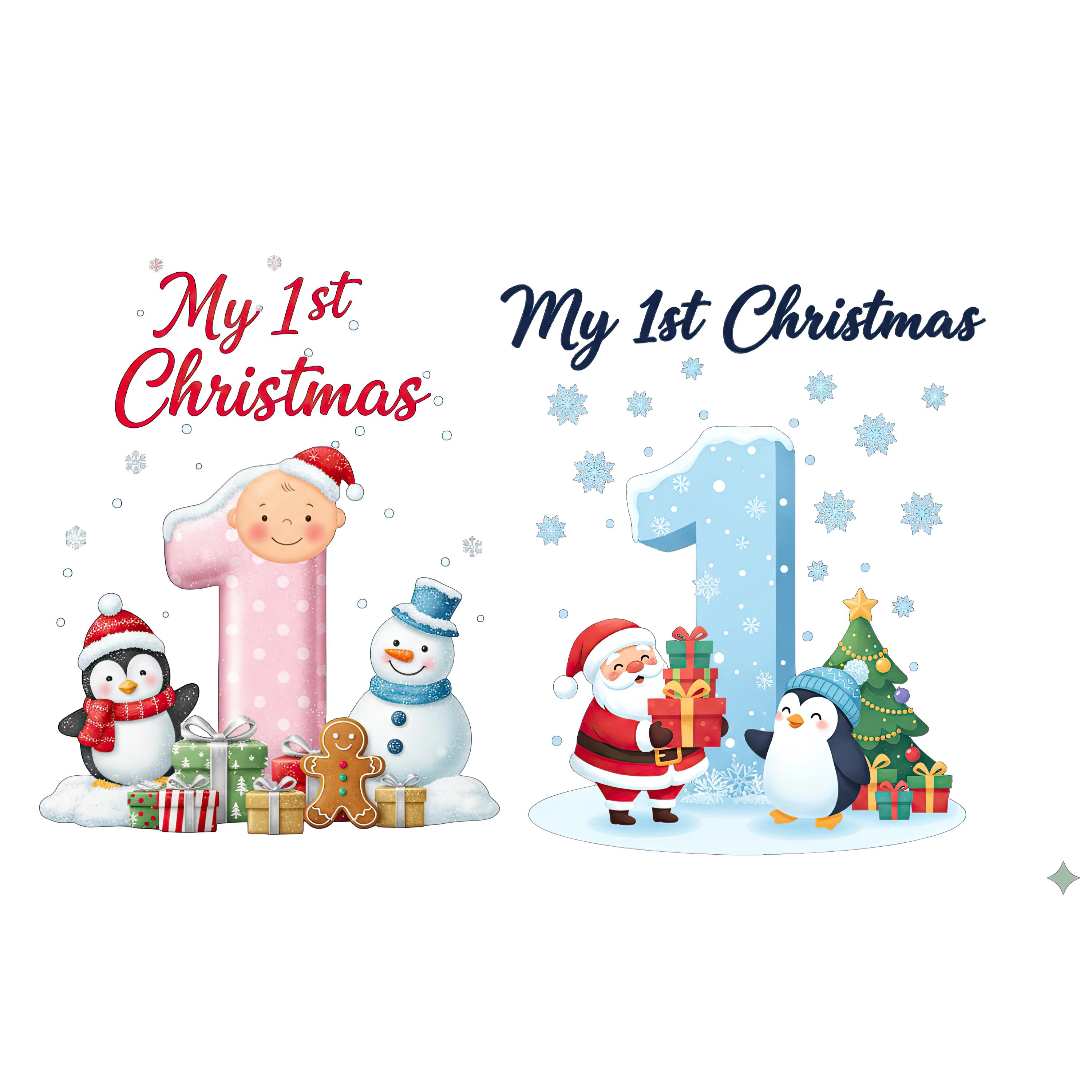 My First Christmas Bundle PNG, Baby First Christmas Ornament, Winter ...