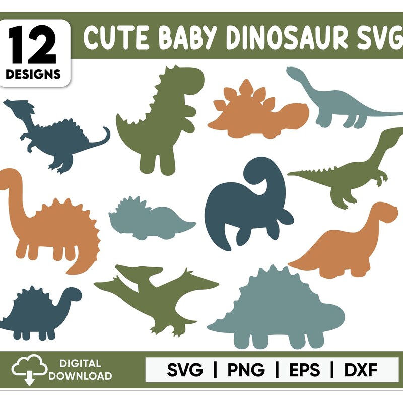 Dinosaur Outline Svg - Etsy