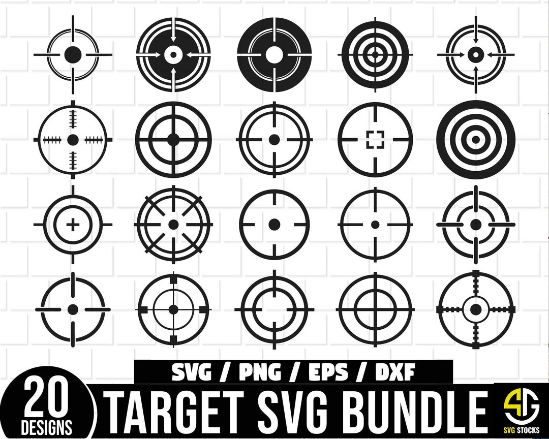 Target SVG Bundle, Shooting Target SVG, Hunting Target SVG, Printable ...