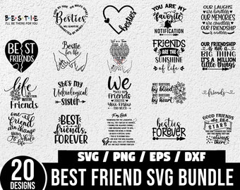 Best Friends SVG DXF PNG Best Friends Forever Shirt Design - Etsy
