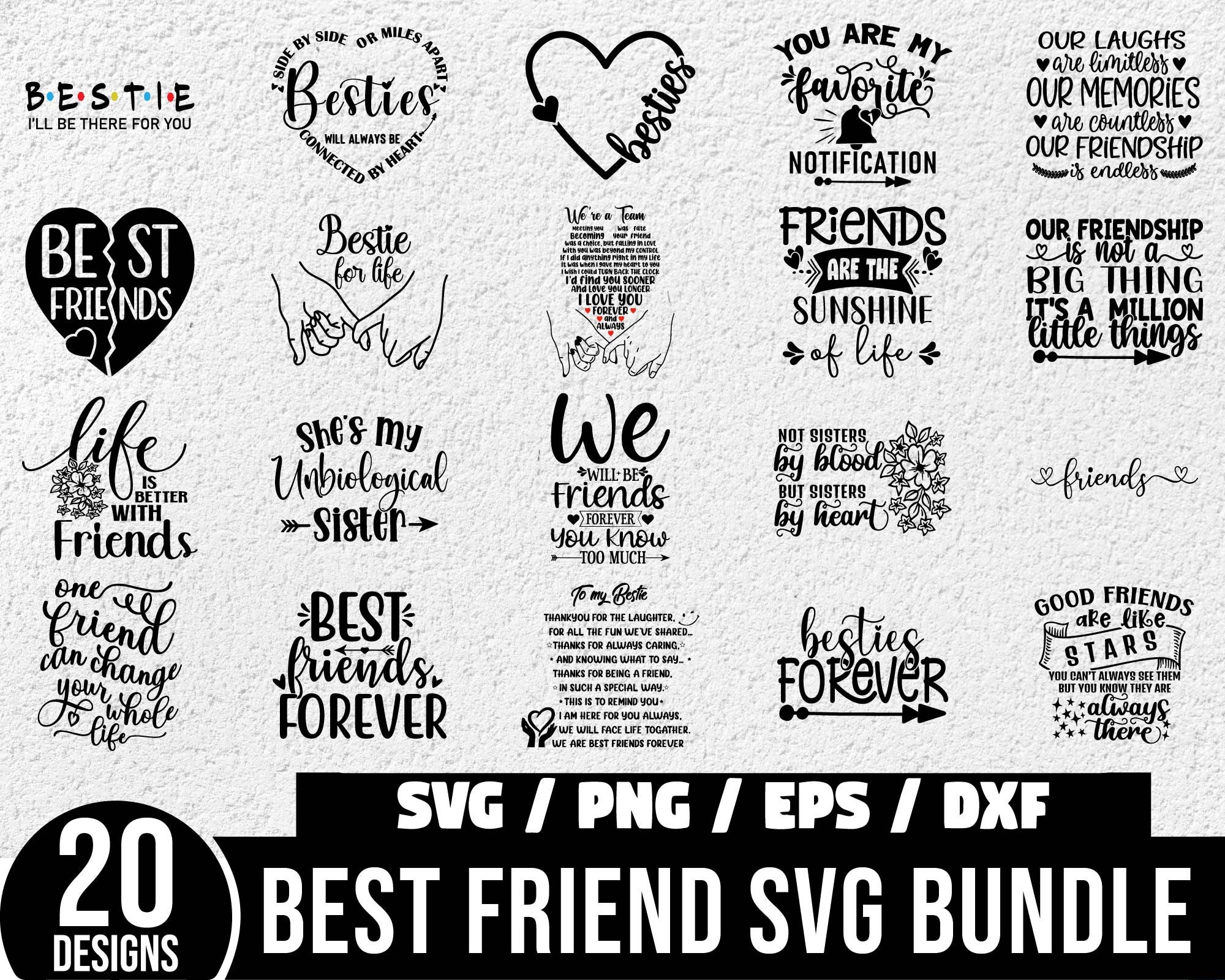 Best Friends SVG Bundle Friends SVG Bestie Svg Bff Svg - Etsy Canada