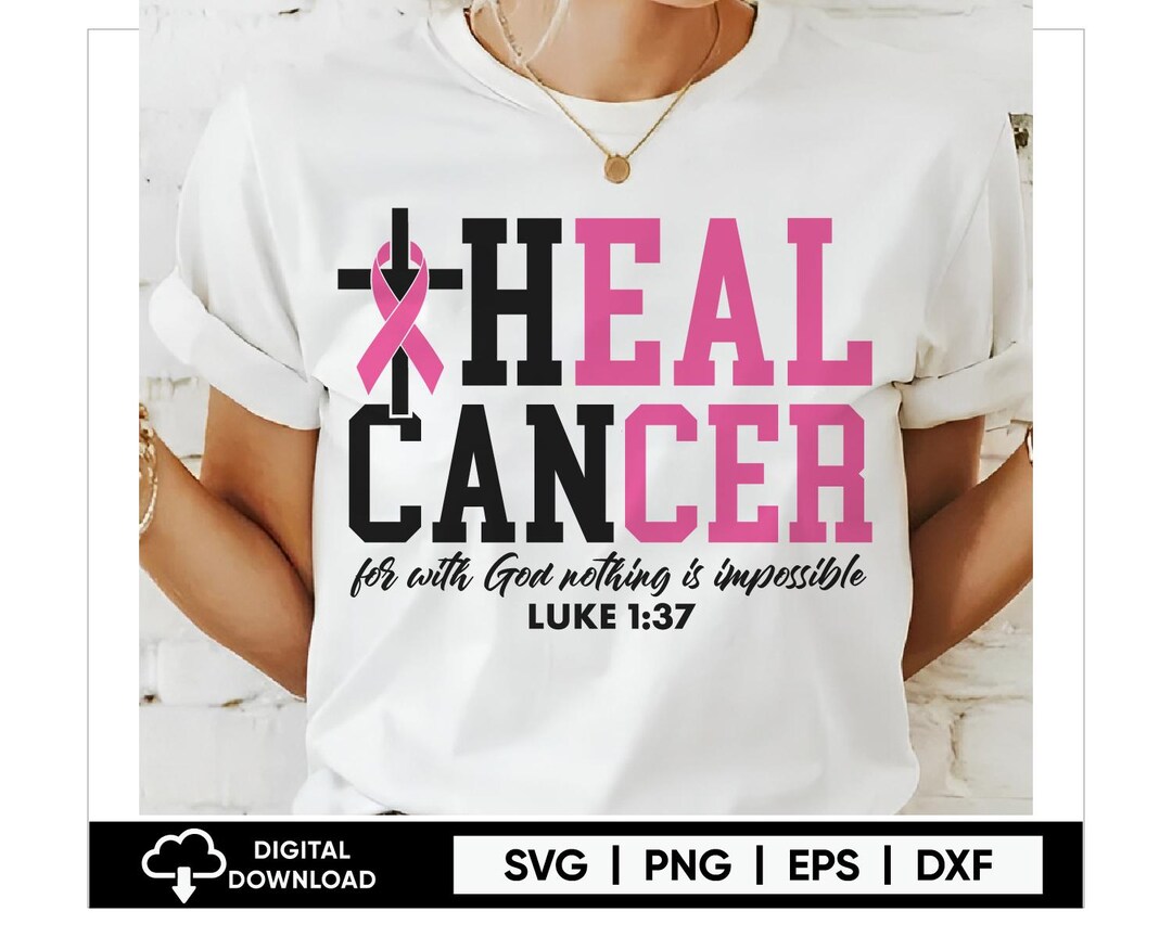 Heal Cancer SVG, Breast Cancer Awareness Month SVG PNG, Christian Svg ...