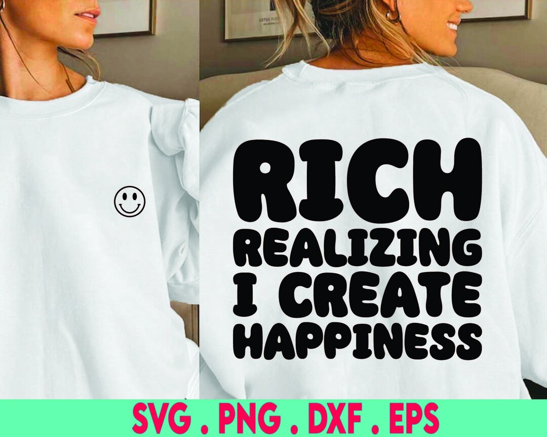 Rich Svg Happiness Svg Manifest Svg Manifestation Svg - Etsy