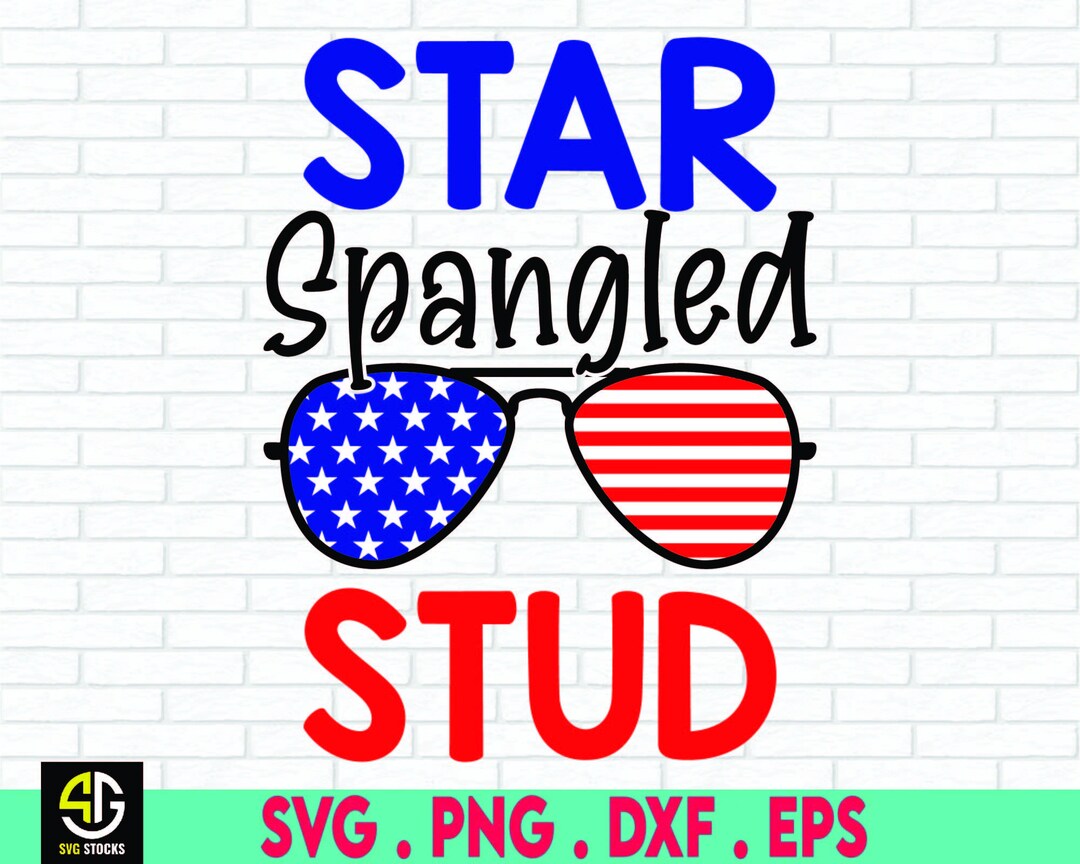 Star Spangled Stud Svg, Patriotic Svg Files for Cricut & Silhouette ...