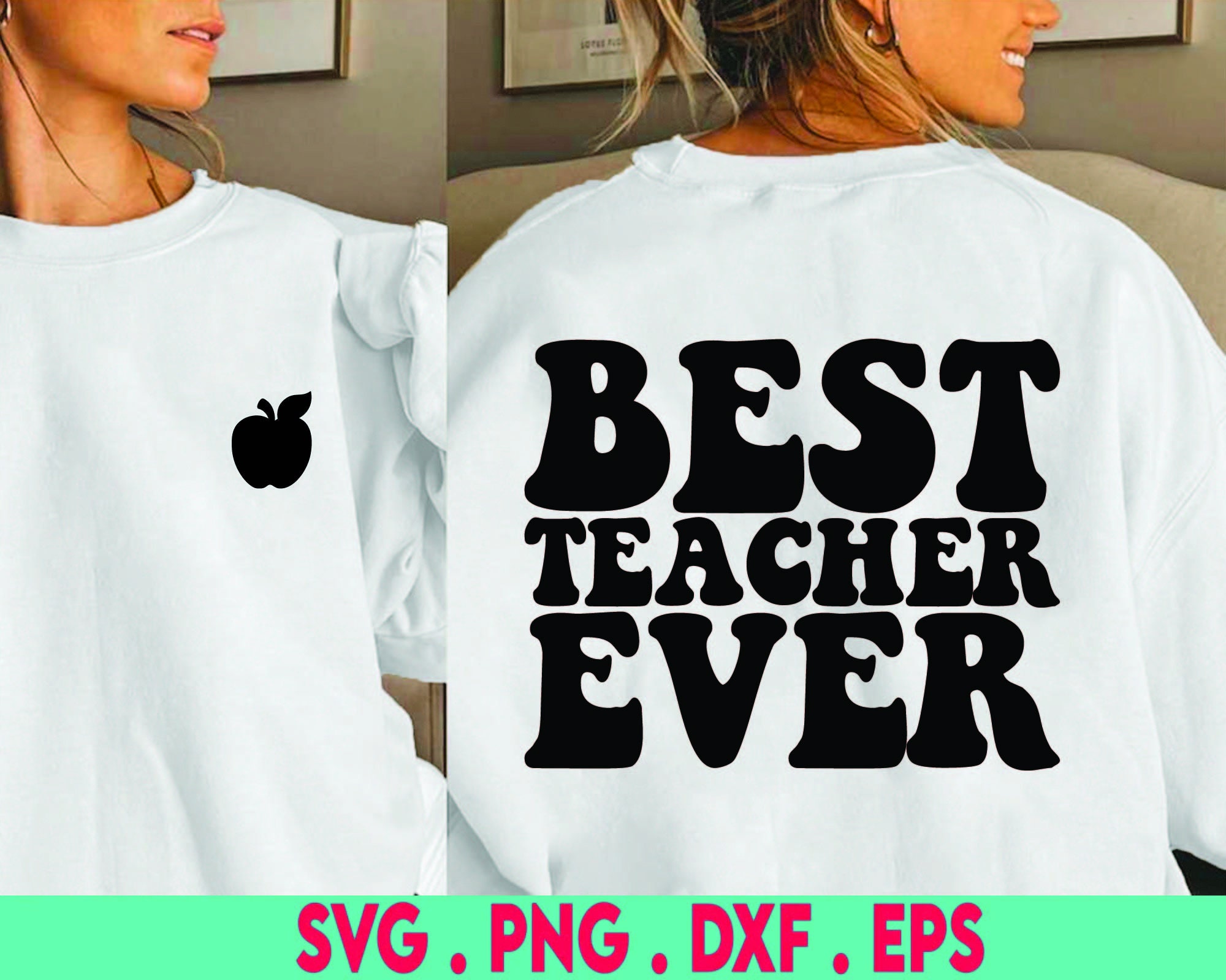 Best Teacher Ever SVG Cut File, Great Cut File for a Teacher, Teacher ...