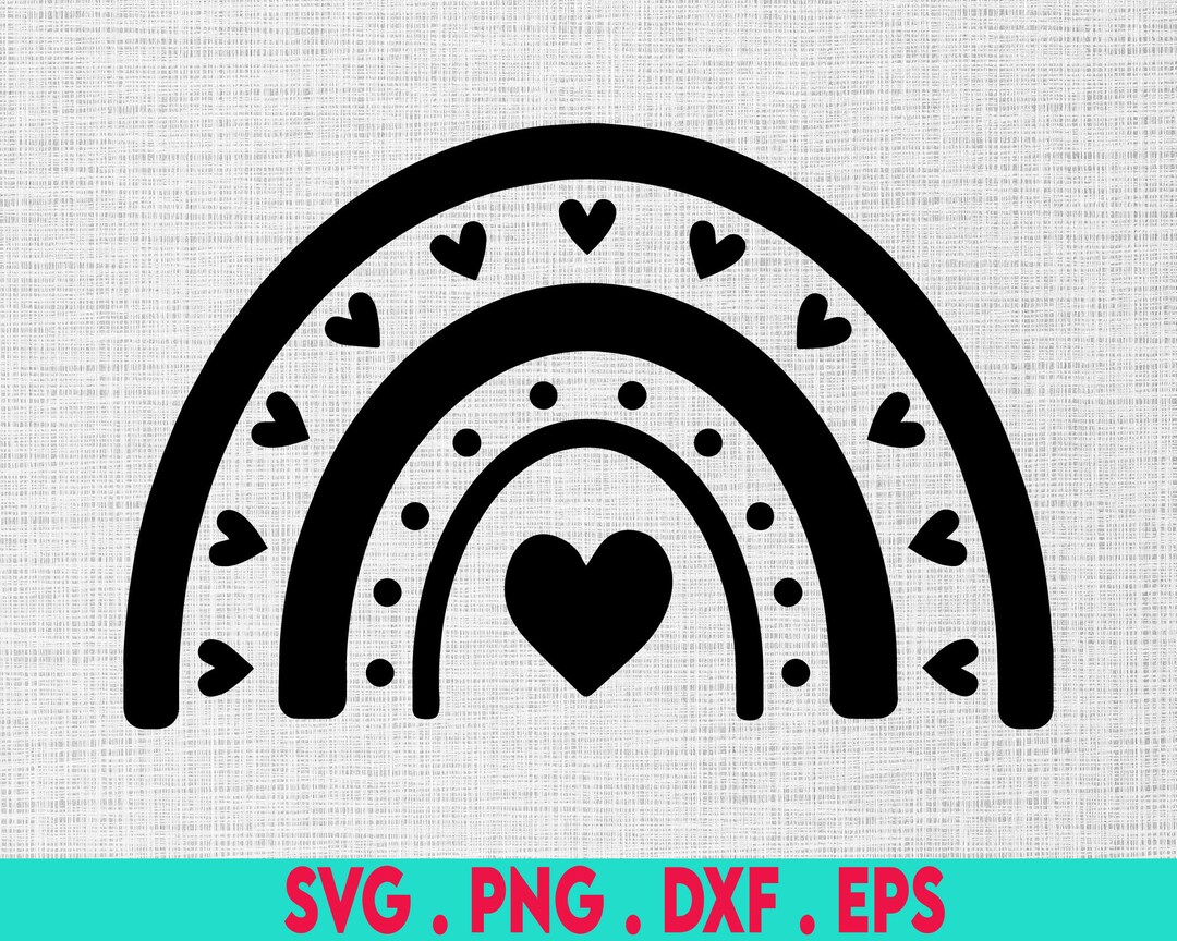 Boho Rainbow SVG, Pastel Rainbow Svg, Hand Drawn Rainbow Svg, Rainbow ...
