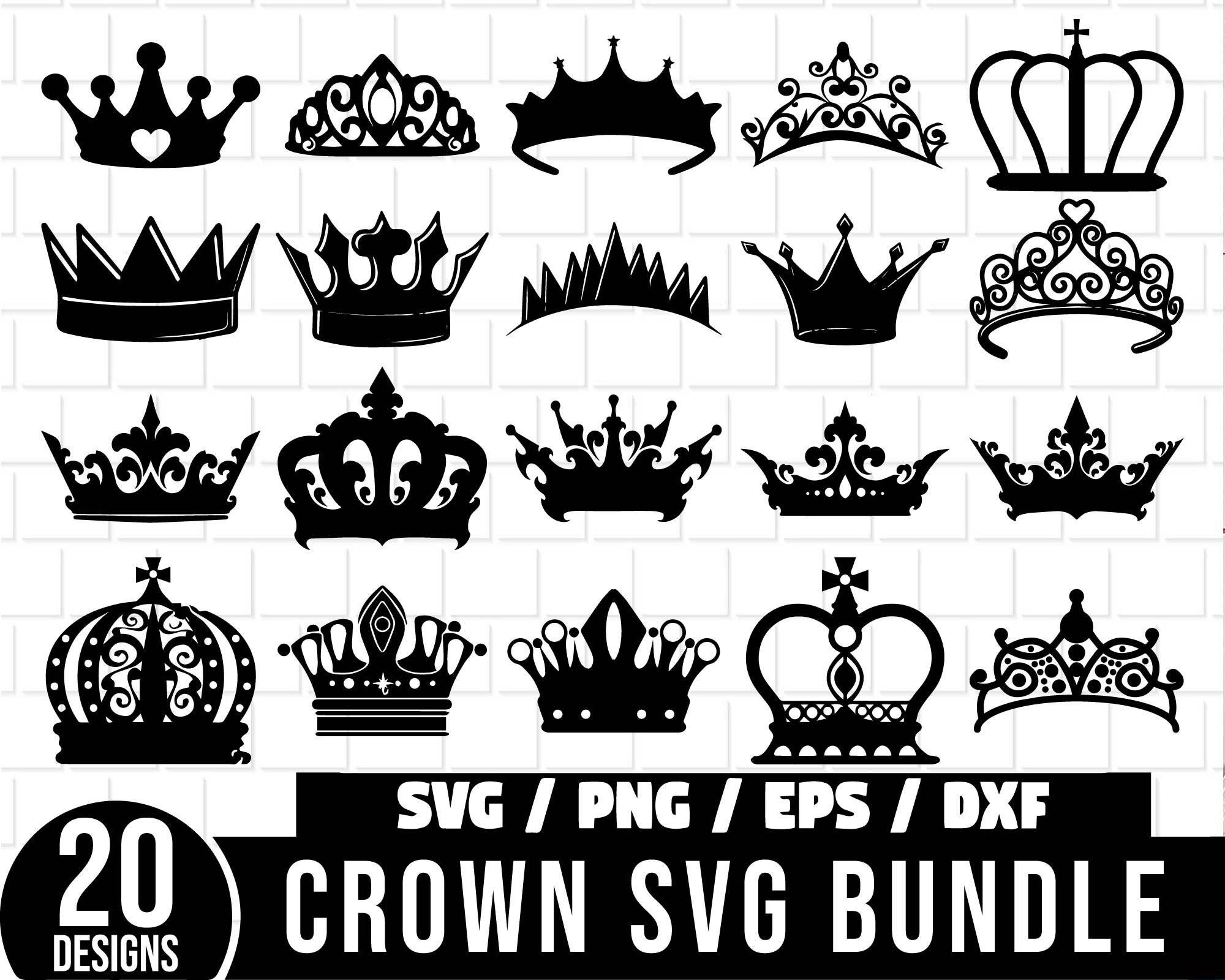 Crown SVG Bundle Princess SVG Bundle Crown Cut File Crown - Etsy UK
