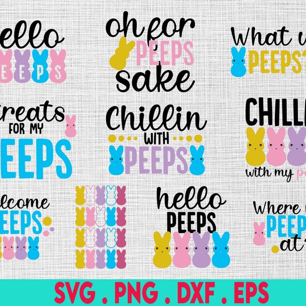 Chillin With My Peeps Svg - Etsy