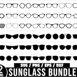 Sunglasses SVG Bundle, Eyeglass Outline Svg, Sunglasses SVG, Sunglasses ...