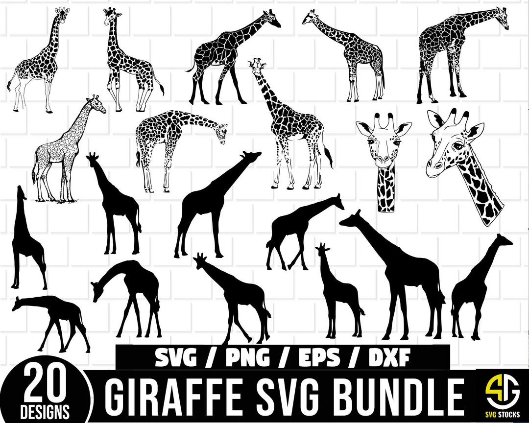 Giraffe SVG Bundle, Giraffe SVG, Wild Life Svg, Africa Animals Svg ...
