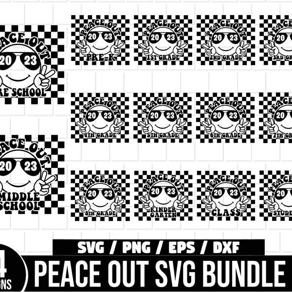 Smiley Face Peace Out Svg - Etsy