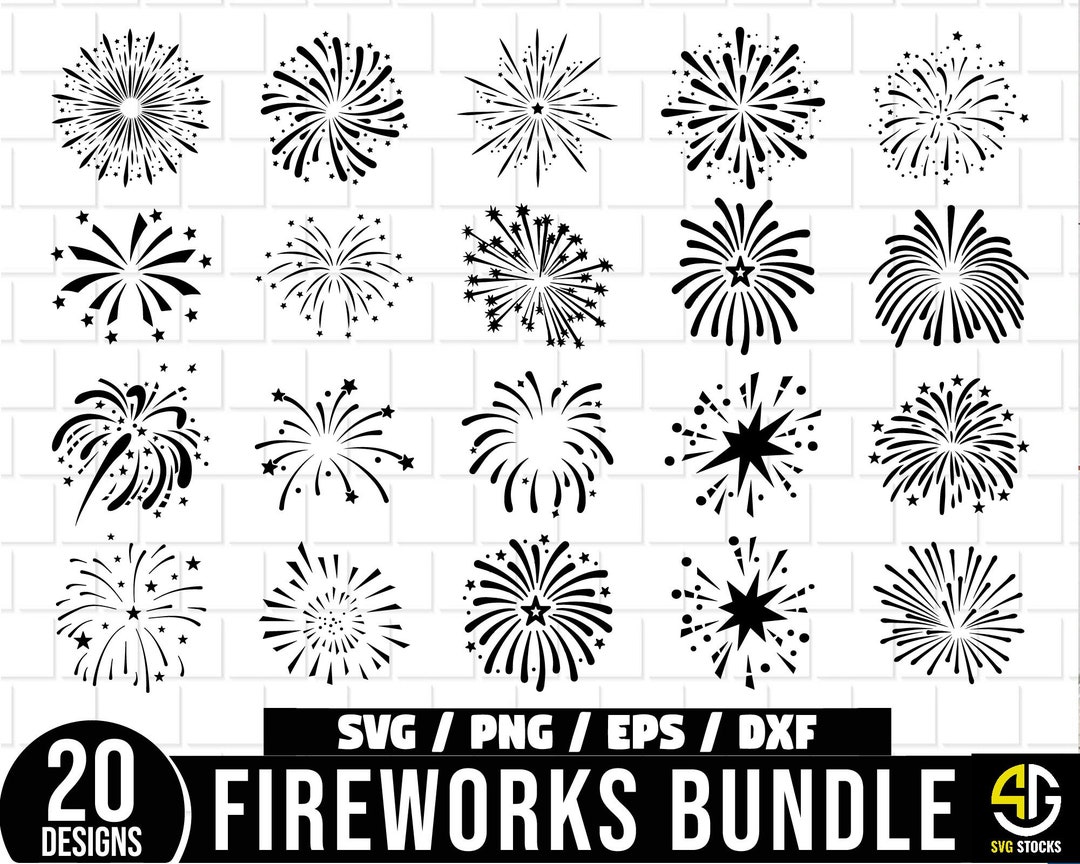 Fireworks SVG Bundle, Fireworks SVG, New Year Svg, Fireworks Svg Cut ...