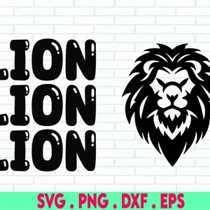 Ion SVG, Lion Head SVG, Lion Face SVG, Shirt Svg, King, Animal, Clipart ...