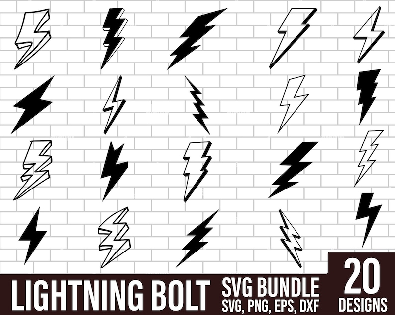 Lightning Svg Bundle, Lightning Bolt Svg, Flash Svg, Lightning Clipart ...