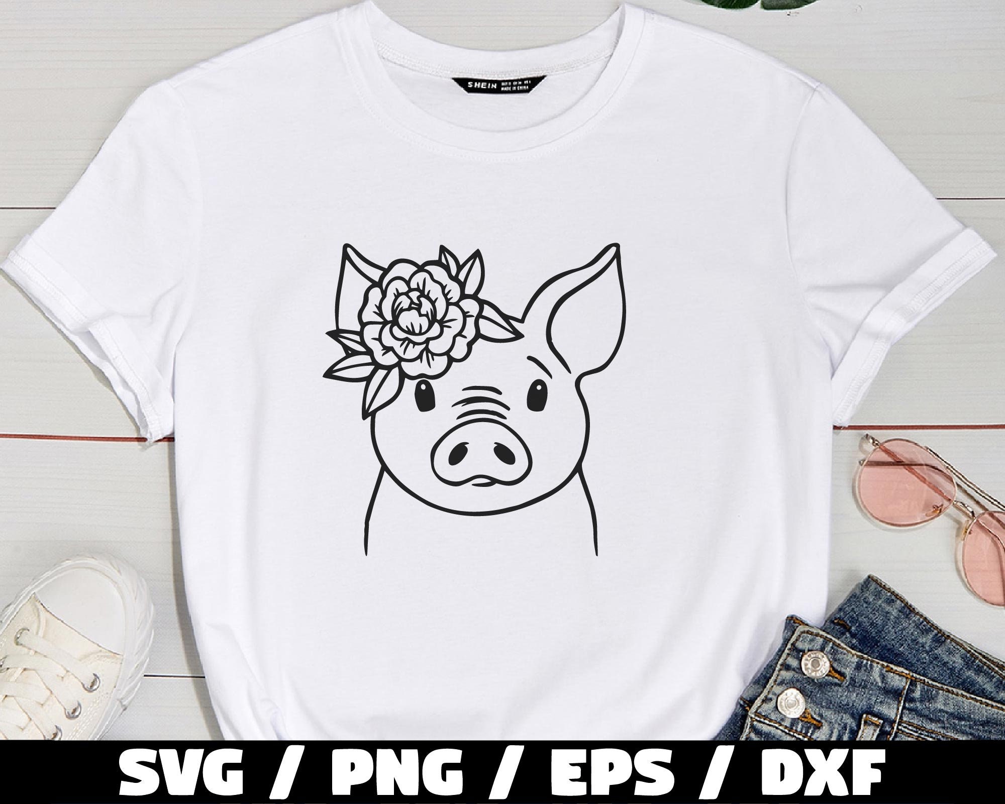 Pig SVG Bundle, Pig Face SVG, Pig Cut File, Animal Face, Cute Pig Svg ...