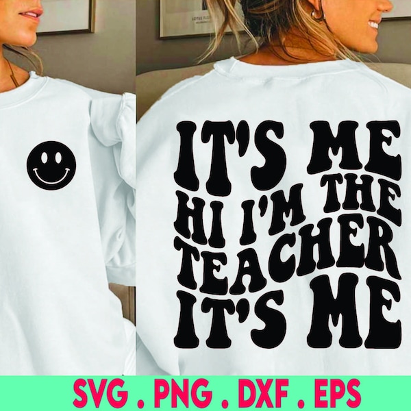 Its Me Hi Im the Teacher Its Me Svg - Etsy Canada
