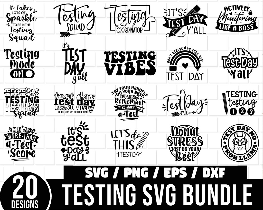 Testing Svg Bundle, Testing Testing 1 2 3, Test Day Svg, Testing Svg ...