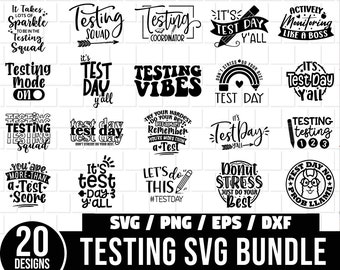 Testing Svg Bundle, Testing Testing 1 2 3, Test Day Svg, Testing Svg ...