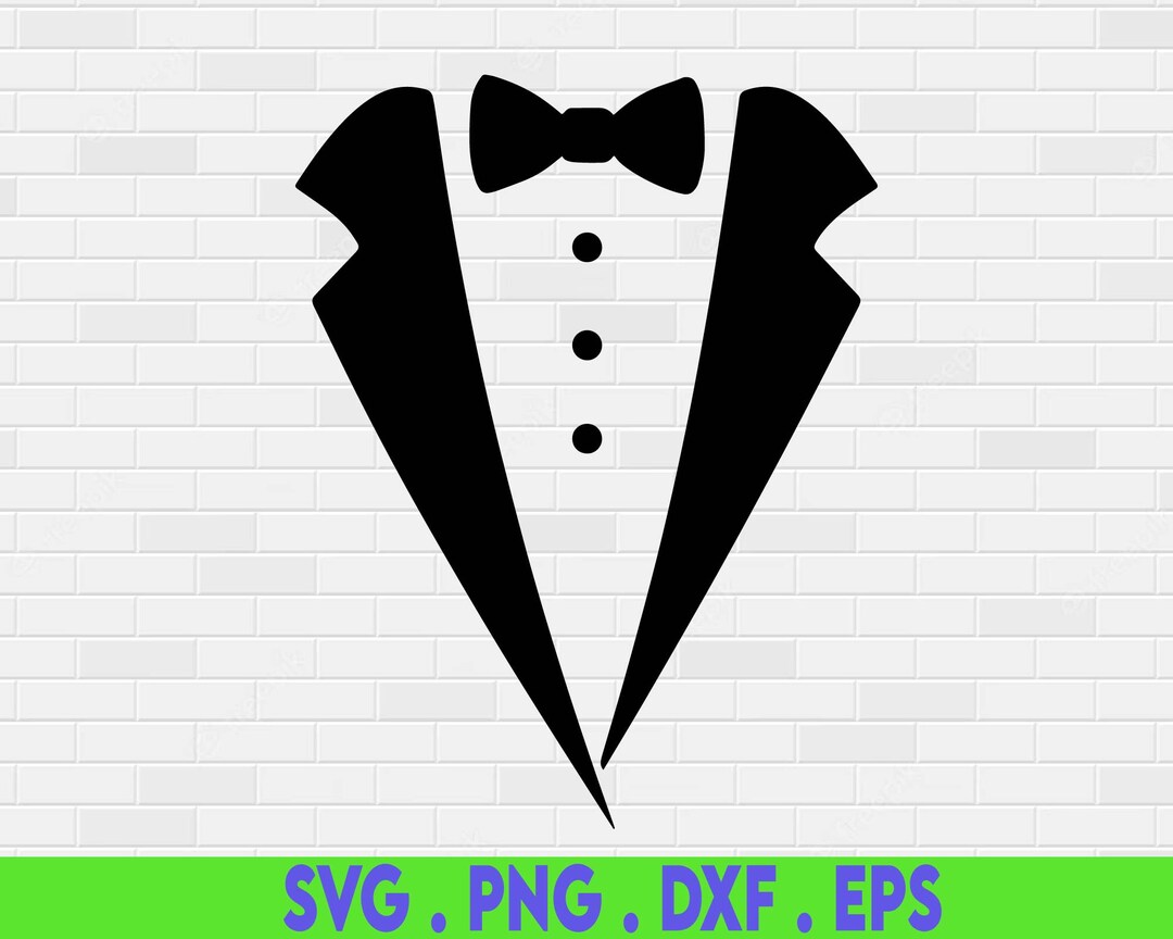 Tuxedo Svg, Tux Svg, File for Cricut Svg, Cameo Tuxedo Shirt Svg, Bow ...