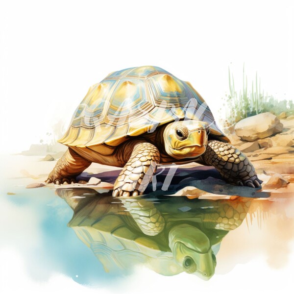 Tortoise Watercolor - Etsy