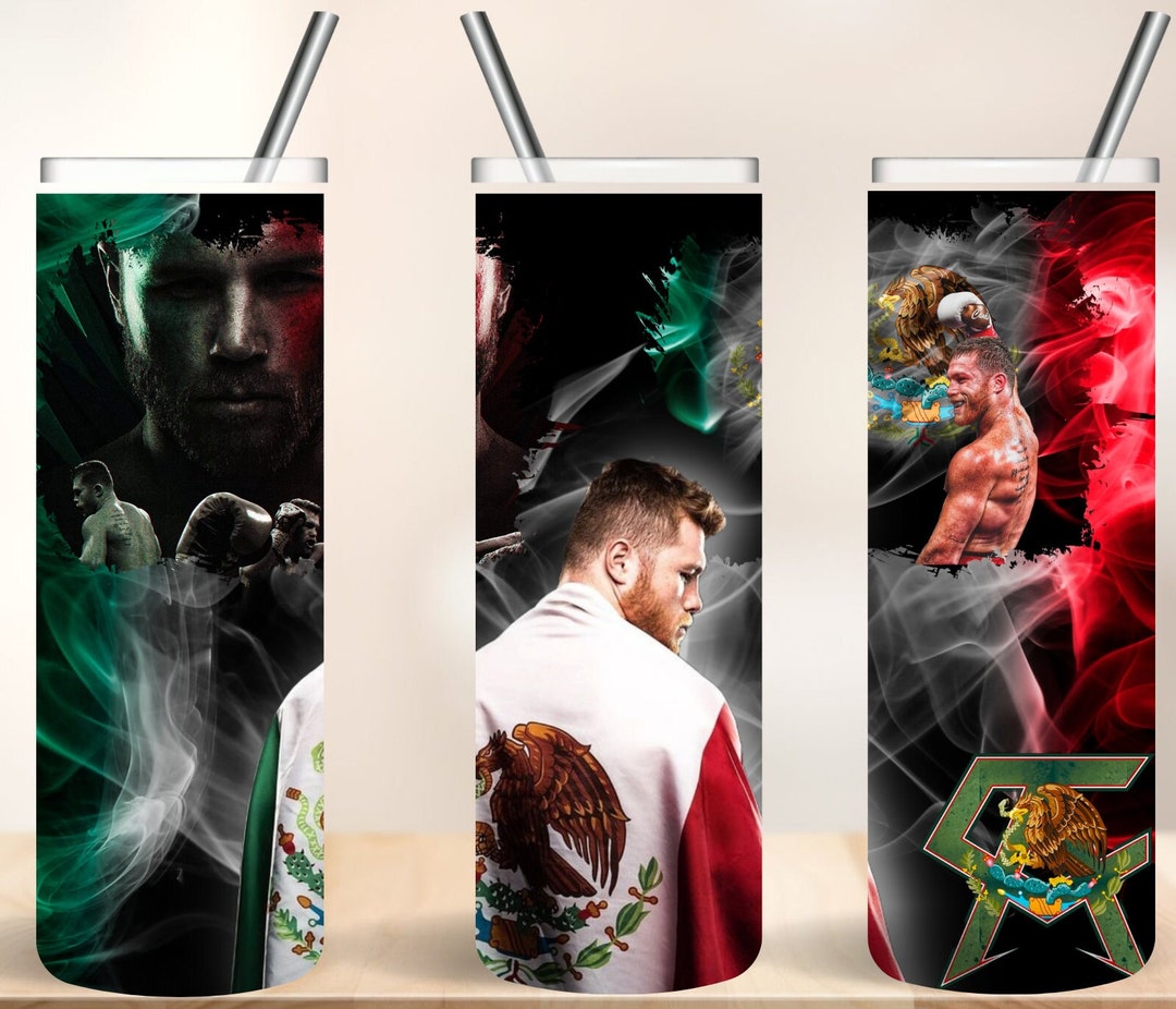 Saul Alvarez Canelo Boxing PNG Skinny Tumbler Straight Sublimation Wrap ...