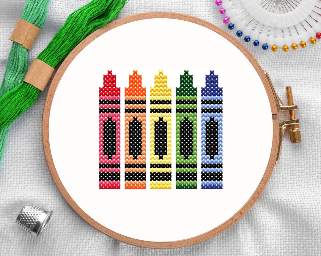 Kids' Cross Stitch Pattern PDF | Easy Cross Stitch, Beginner Cross ...