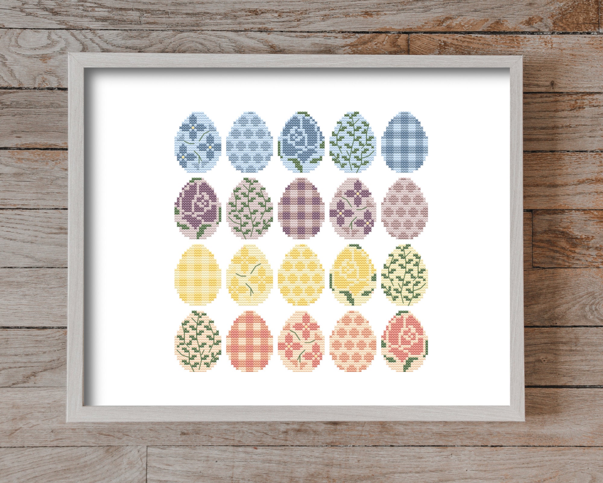 Easter Cross Stitch Pattern PDF Easter Eggs Cross Stitch - Etsy