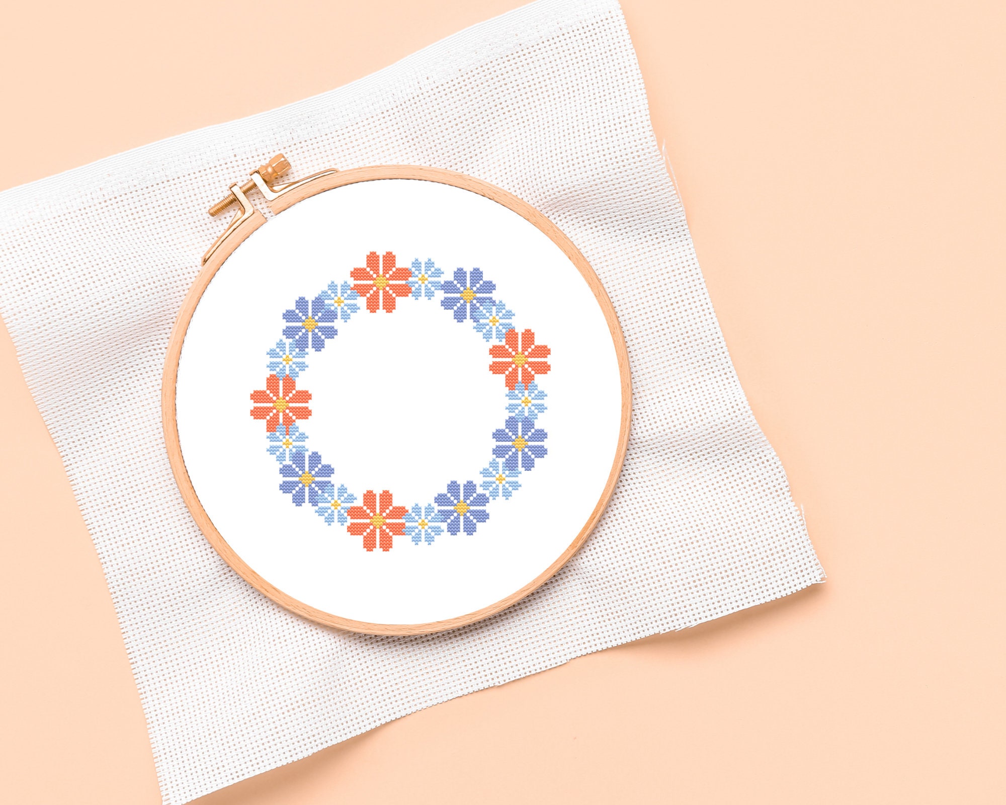 Cross Stitch Flower Border Pattern PDF Cross Stitch Border Pattern ...