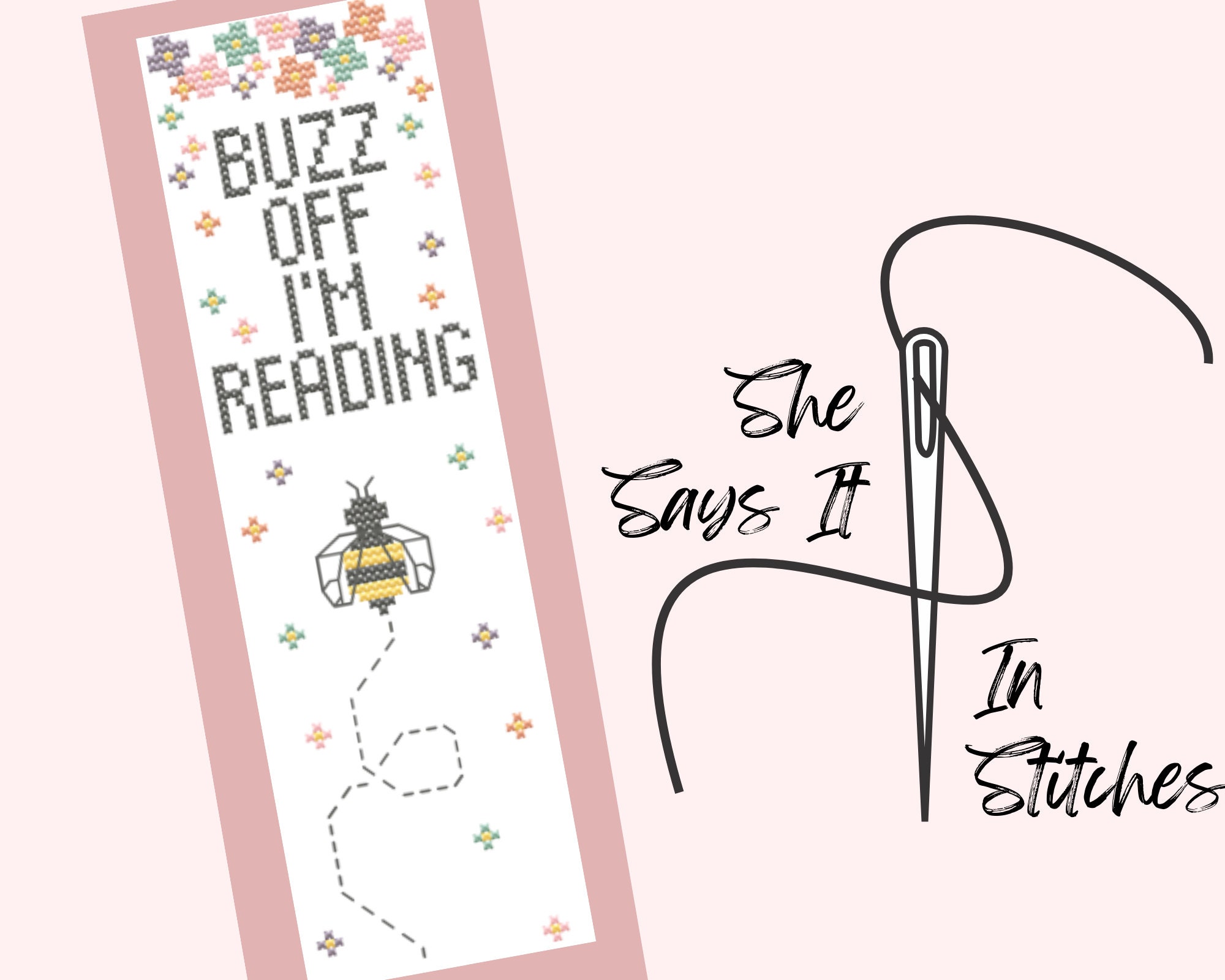 Cross Stitch Bookmark Pattern PDF | Bookmark Cross Stitch Chart, Modern ...