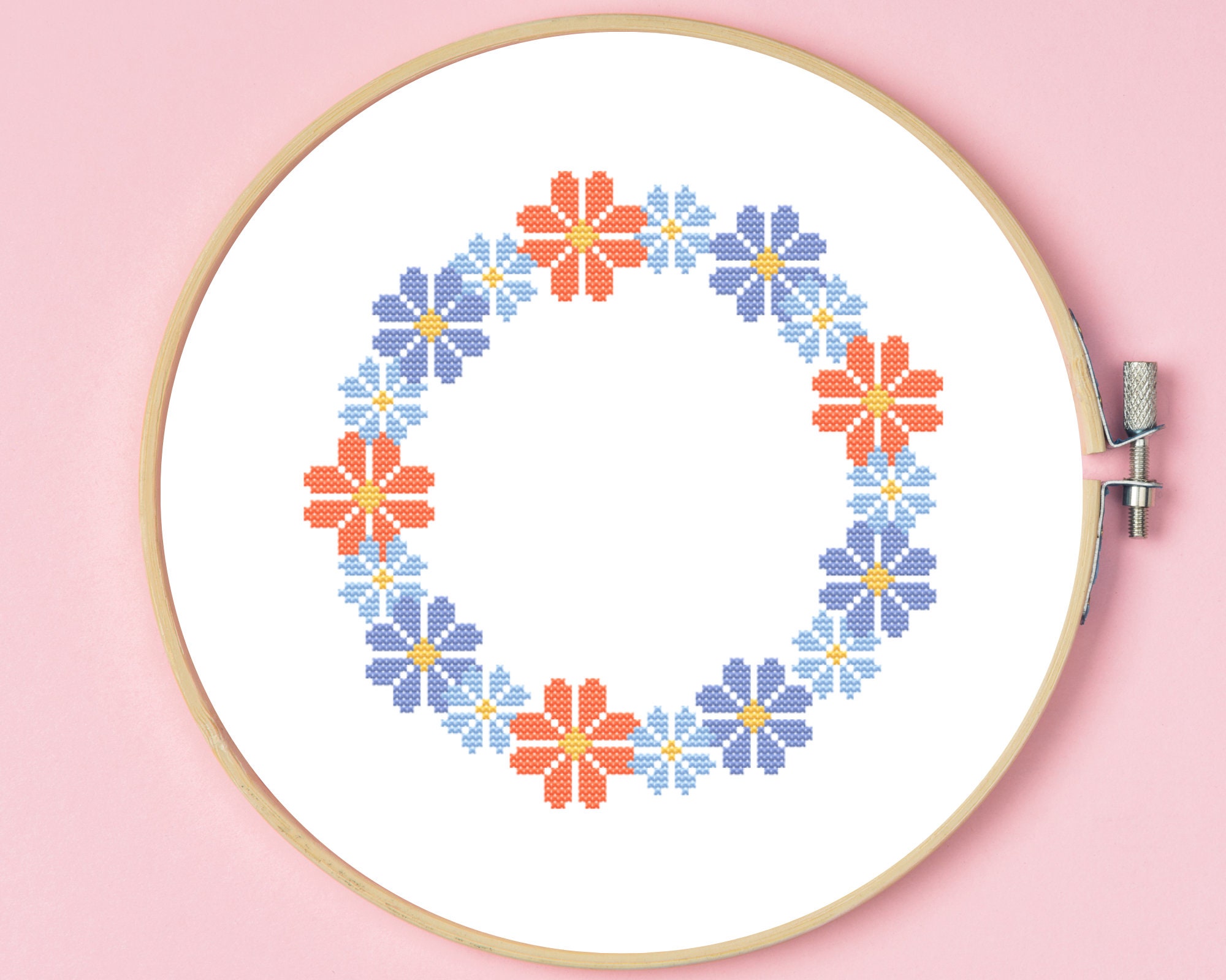 Cross Stitch Flower Border Pattern PDF Cross Stitch Border Pattern ...