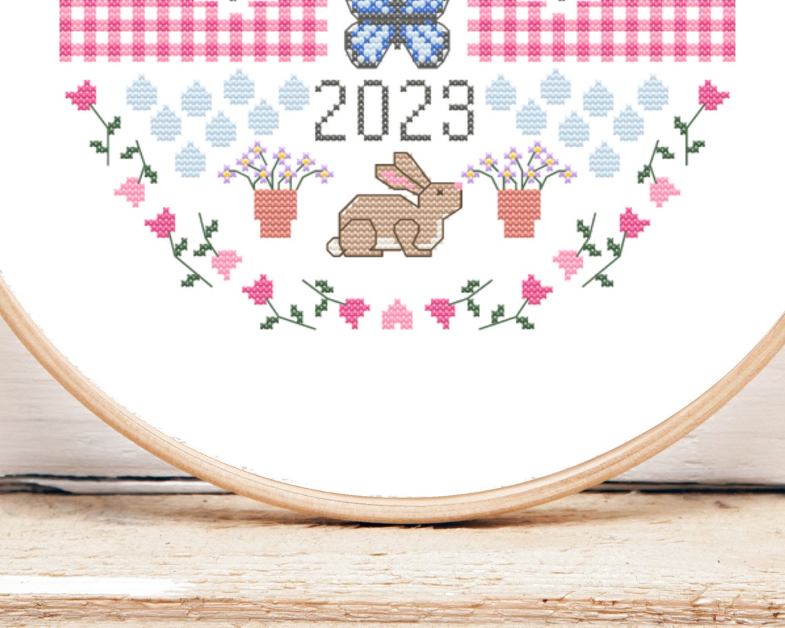 Cross Stitch Sampler Pattern PDF | Spring Cross Stitch Sampler Pattern ...
