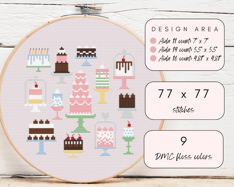 Cake Cross Stitch Pattern PDF Baking Cross Stitch Chart - Etsy