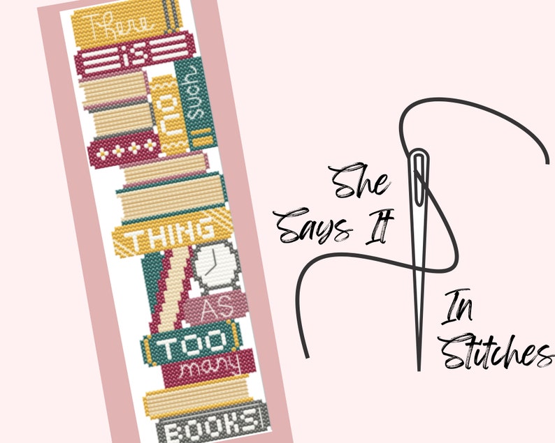 Cross Stitch Bookmark Pattern PDF | Bookmark Cross Stitch Chart, Modern ...