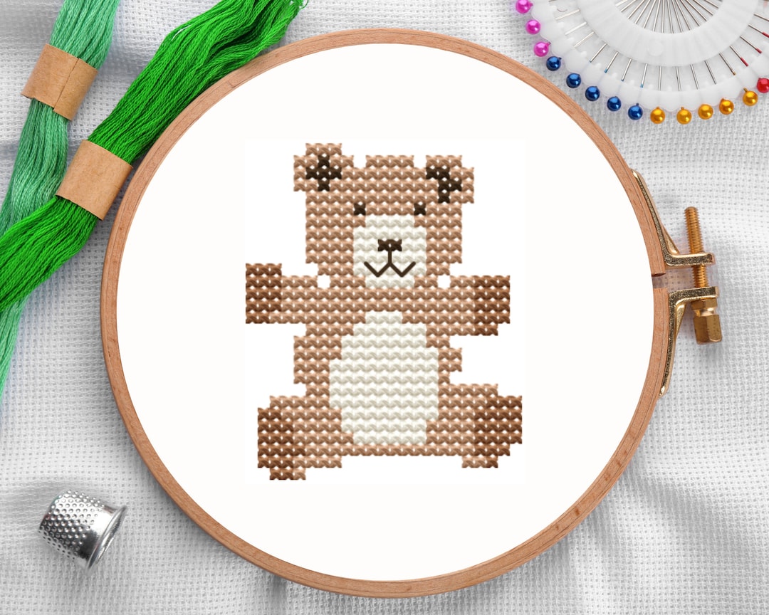 Kids' Cross Stitch Pattern PDF | Easy Cross Stitch, Beginner Cross ...