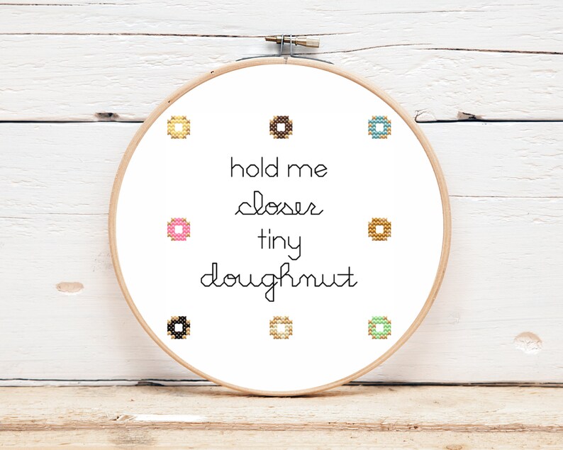 Doughnut Cross Stitch Pattern PDF | Donuts Cross Stitch Chart, Modern ...
