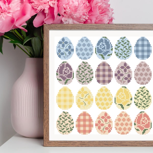 Easter Egg Cross Stitch Pattern - Etsy