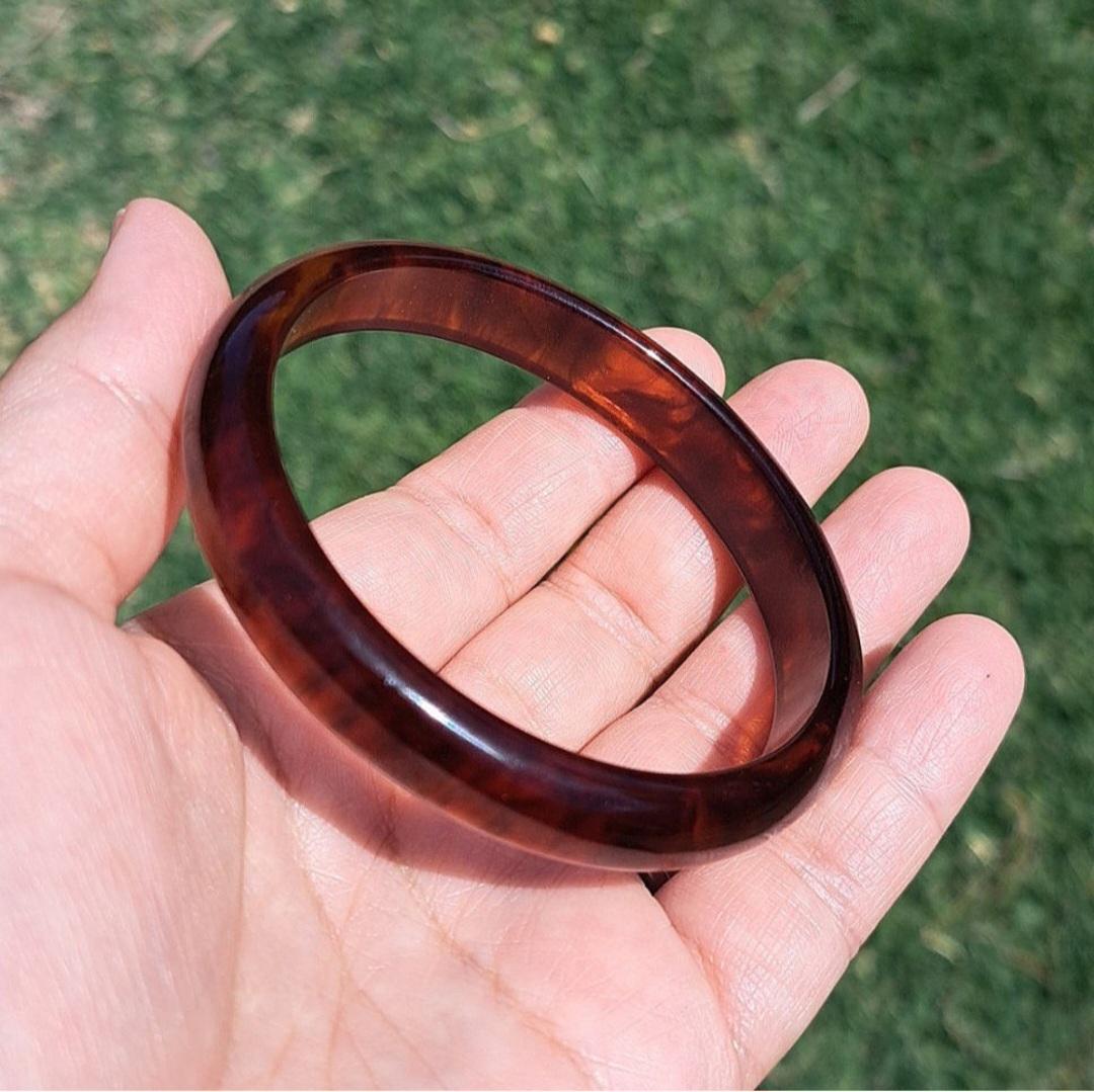 Rare Find Vintage Bakelite Bangle Bracelet Rootbeer Swirl Tortoise ...