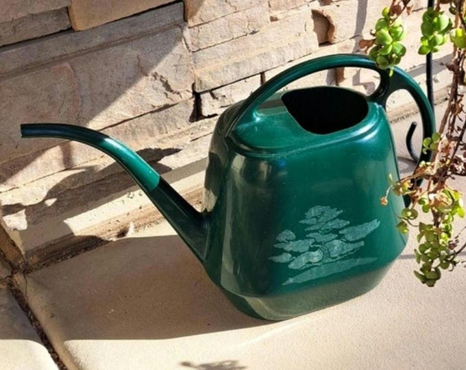 Vintage Duraco 15 Inch Forest Green Hard Plastic Watering Can/pot With ...