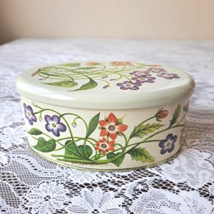 Vintage Wildflowers Floral Biscuit Tea Metal Tin Container, Meister ...