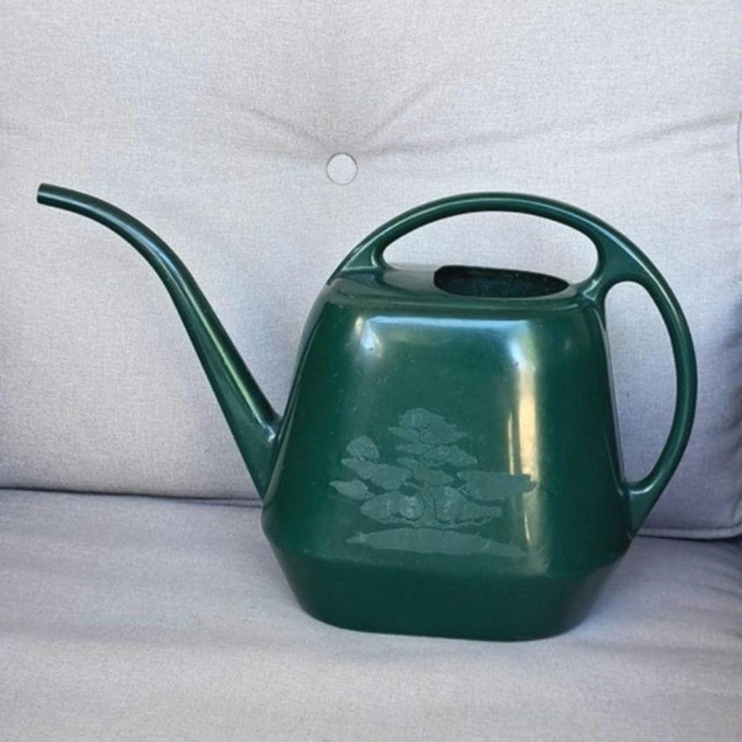 Vintage Duraco 15 Inch Forest Green Hard Plastic Watering Can/pot With ...