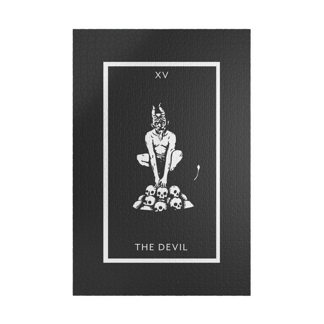 The Devil Tarot Card Puzzle, Hard Puzzle, Black Puzzle, Fun Puzzle ...