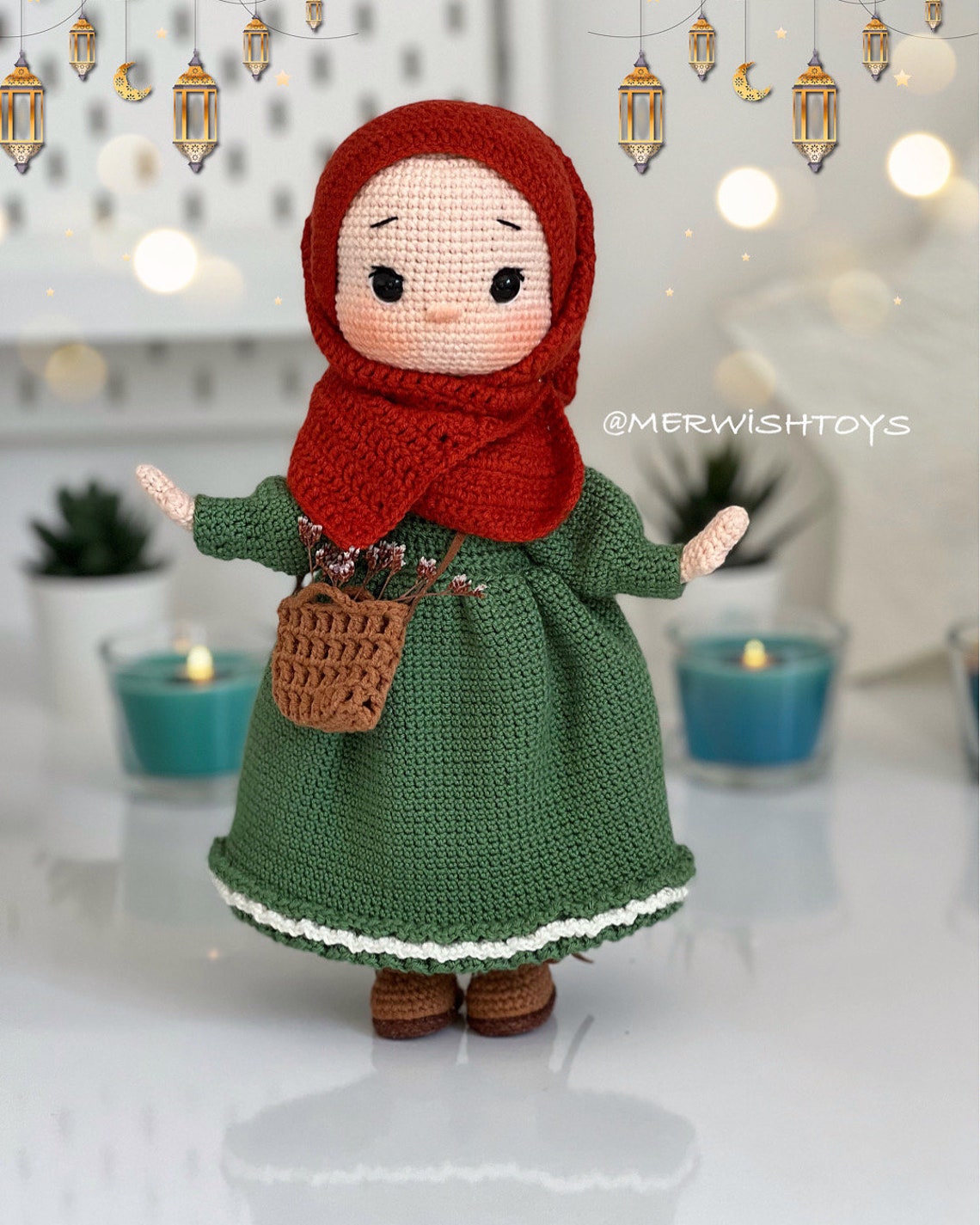 Crochet Hijab Doll, Amigurumi Doll, Amigurumi Hijab Doll, Crochet Leyla ...