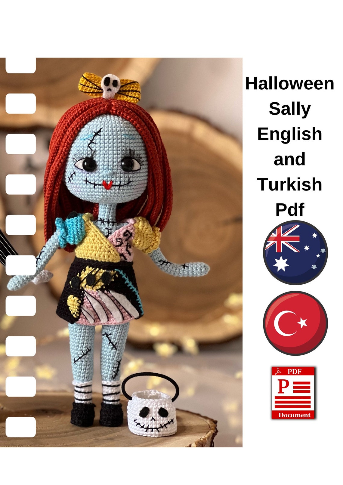 Crochet Halloween Sally Pattern, Sally Pattern, Amigurumi Sally Pdf ...