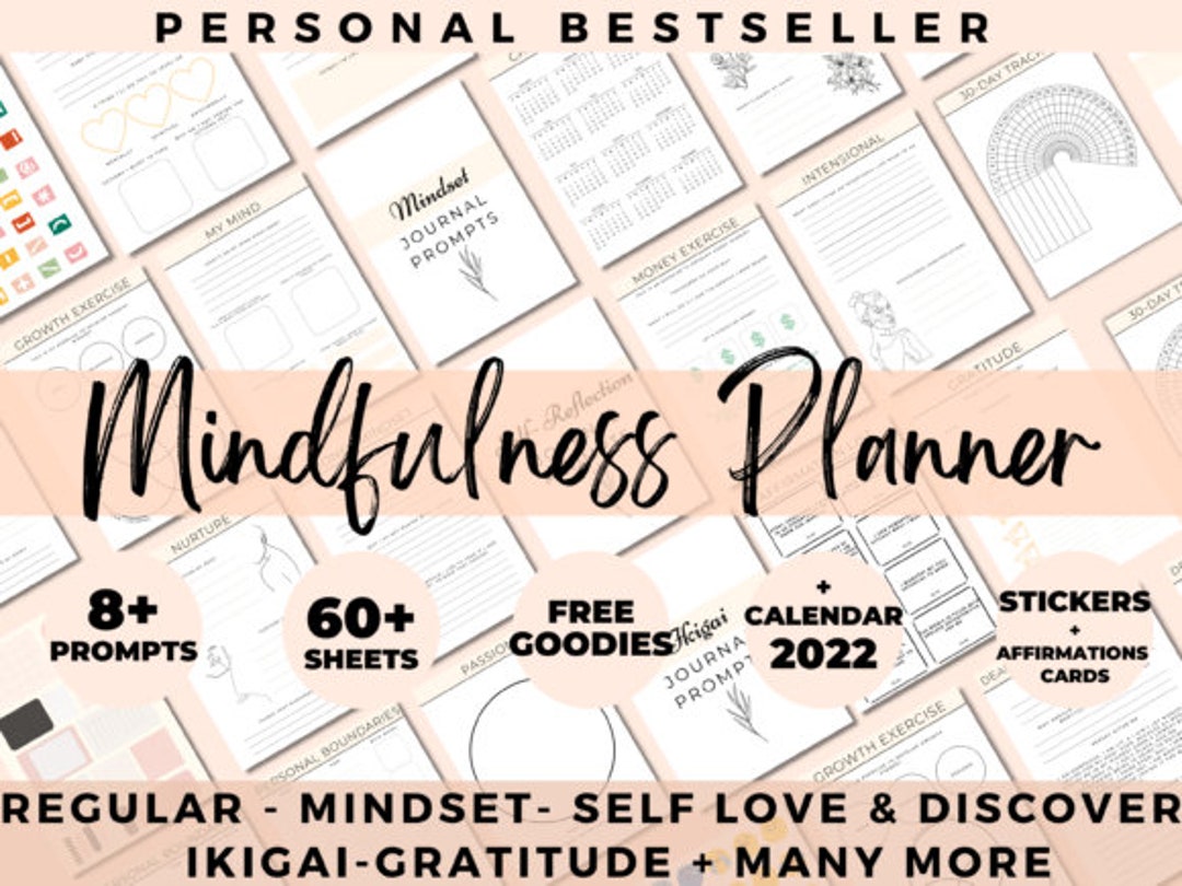 Mindfulness Gratitude Journal: Daily Self-care Planner (printable) - Etsy
