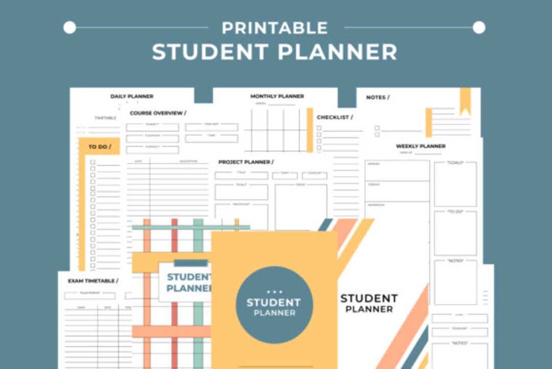 Student Planner Printable | Ultimate Study Planner Template for College ...