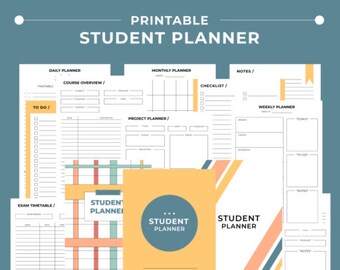 Printable Student Planner: Ultimate Study Planner Template for - Etsy