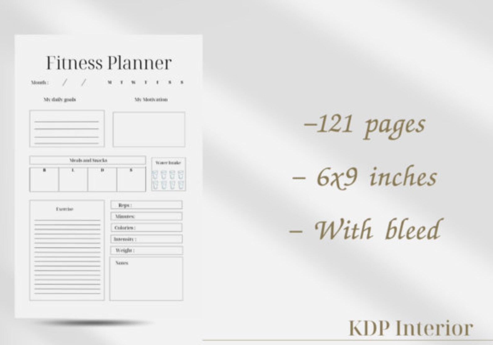 Printable Fitness Planner | the Ultimate Workout Planner and Tracker to ...