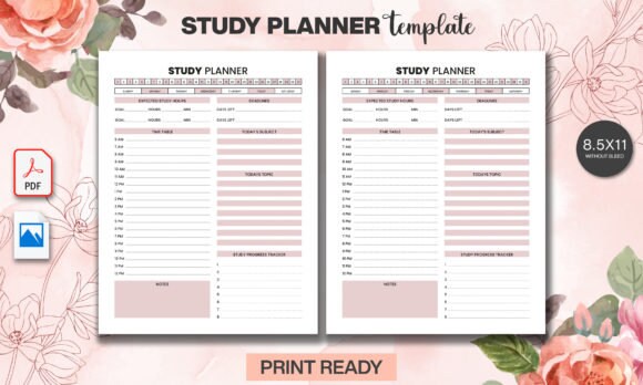 Printable Study Planner | Ultimate Study Planner Template for Students ...