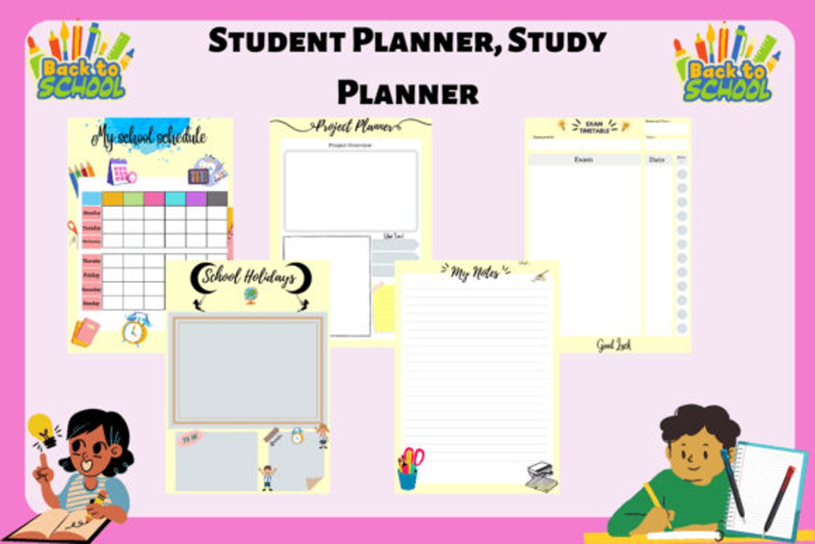 Printable Student Planner: Ultimate Study Planner Template for Students ...